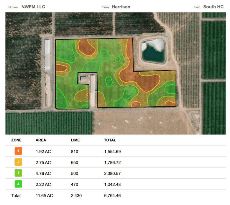 Prescription Zones for Variable Rate Applications | SoilOptix®